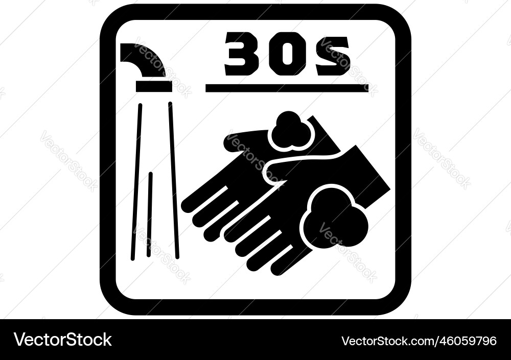 Recommending washing your hands over 30 seconds Vector Image