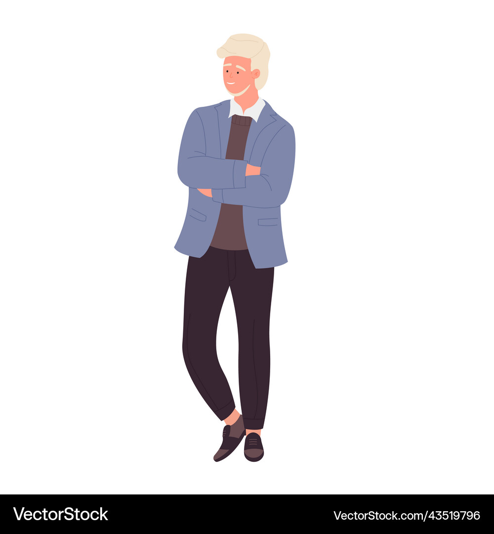 Animated Man Standing Sideways
