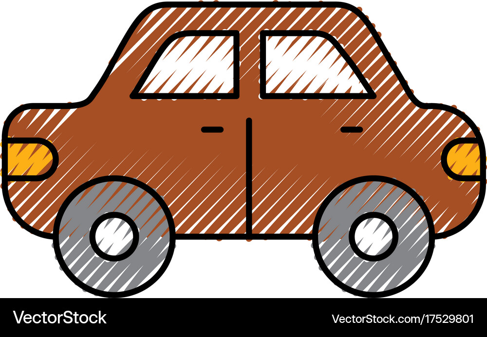 Car side view automobile motor vehicle Royalty Free Vector