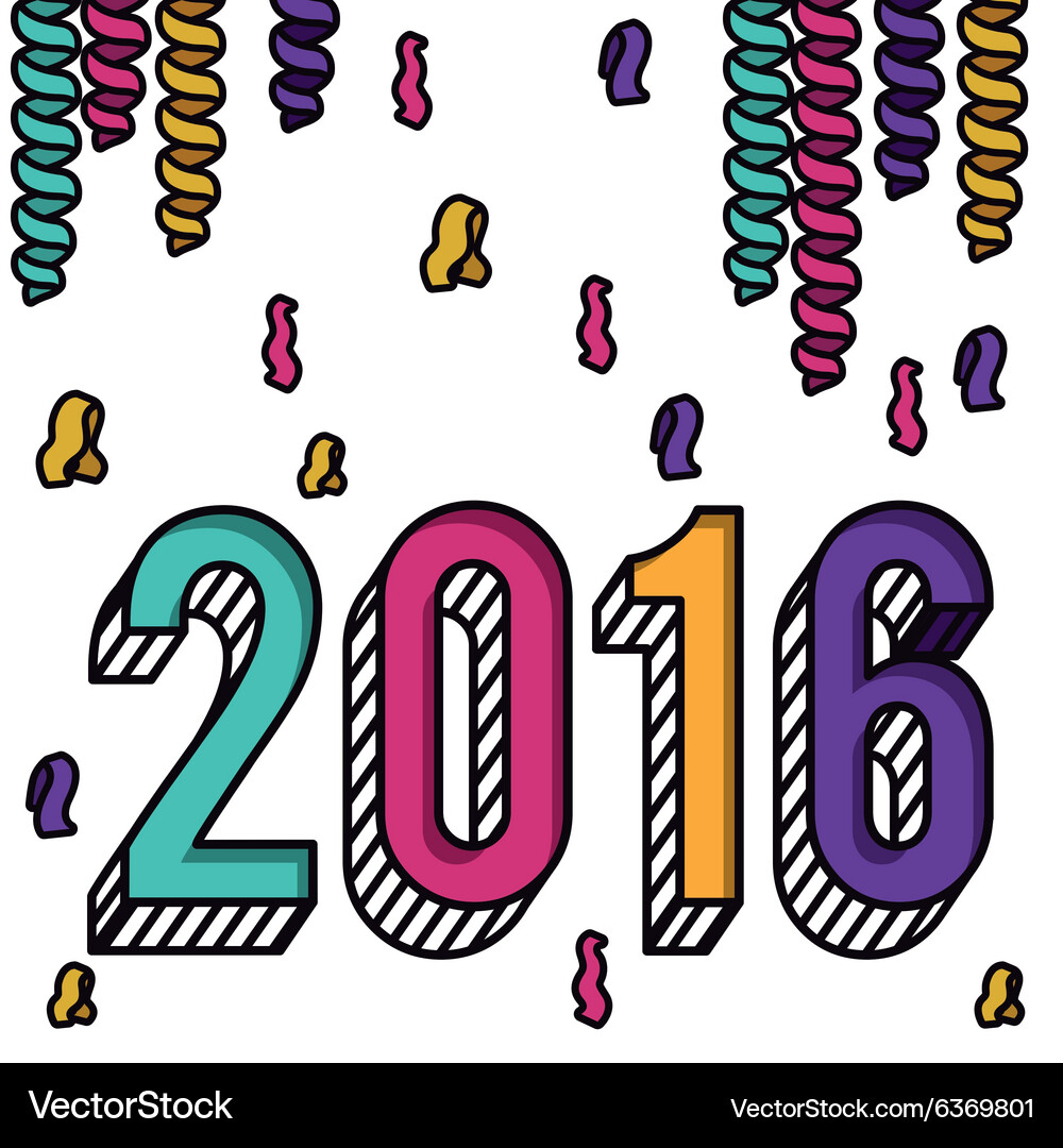Happy new year 2016 Royalty Free Vector Image - VectorStock