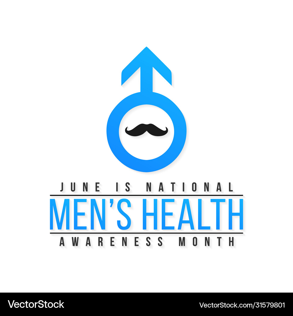 Mens health month Royalty Free Vector Image - VectorStock