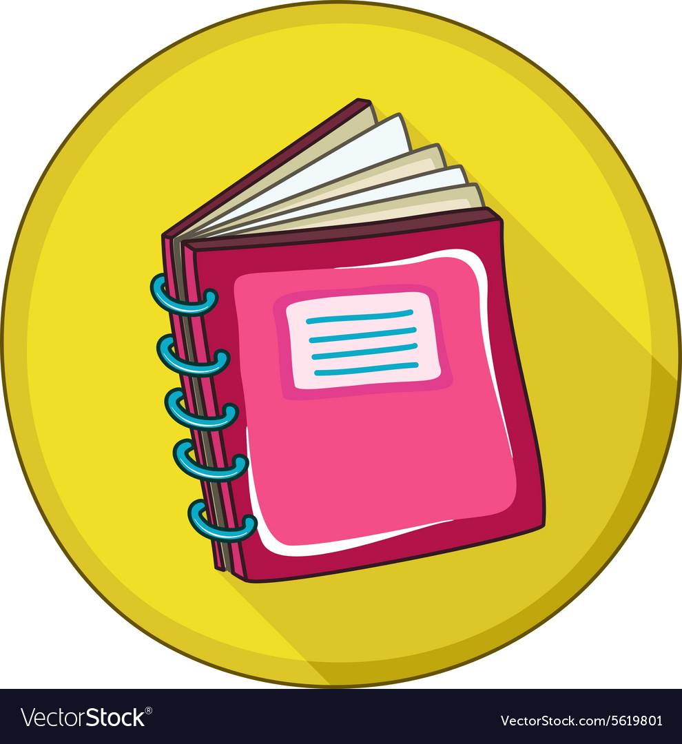 Notebook flat icon Royalty Free Vector Image - VectorStock
