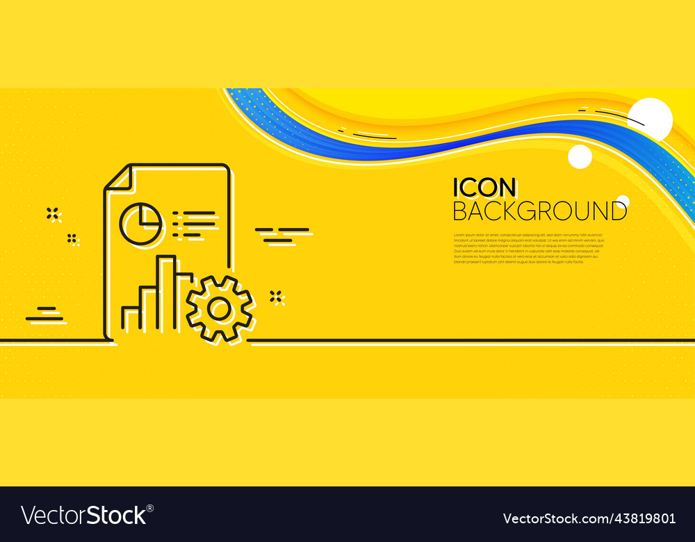 Report Line Icon Column Graph Pie Chart Sign Vector Image