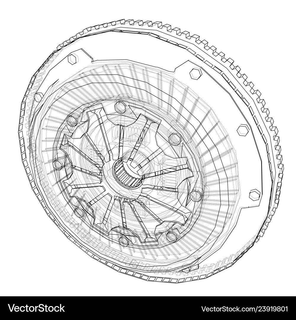 Sketch clutch basket for car Royalty Free Vector Image