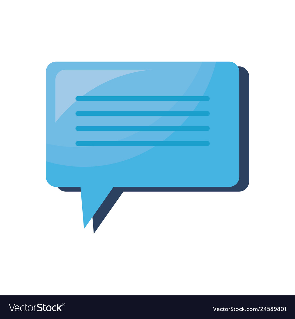 Speech bubble message icon Royalty Free Vector Image