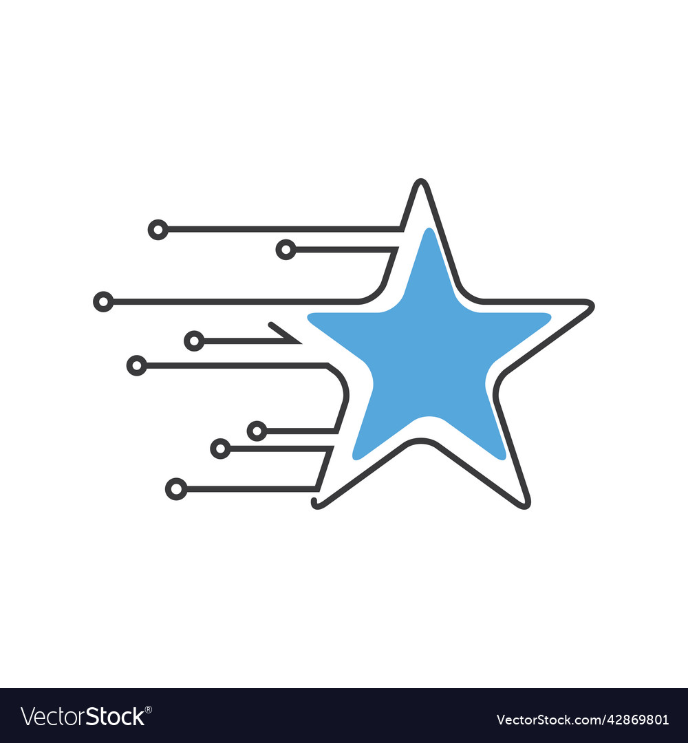 Star tech Royalty Free Vector Image - VectorStock