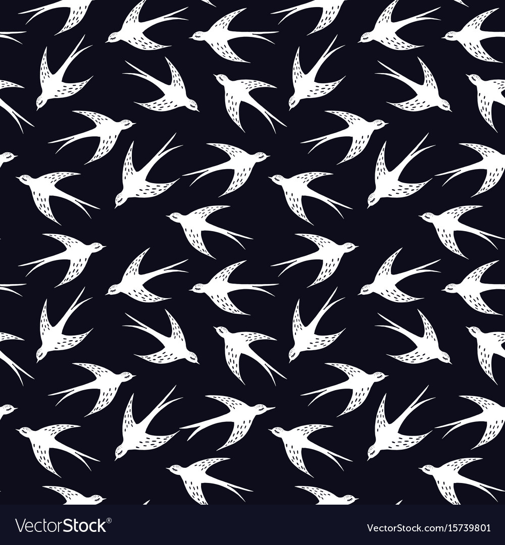 Swallow pattern Royalty Free Vector Image - VectorStock