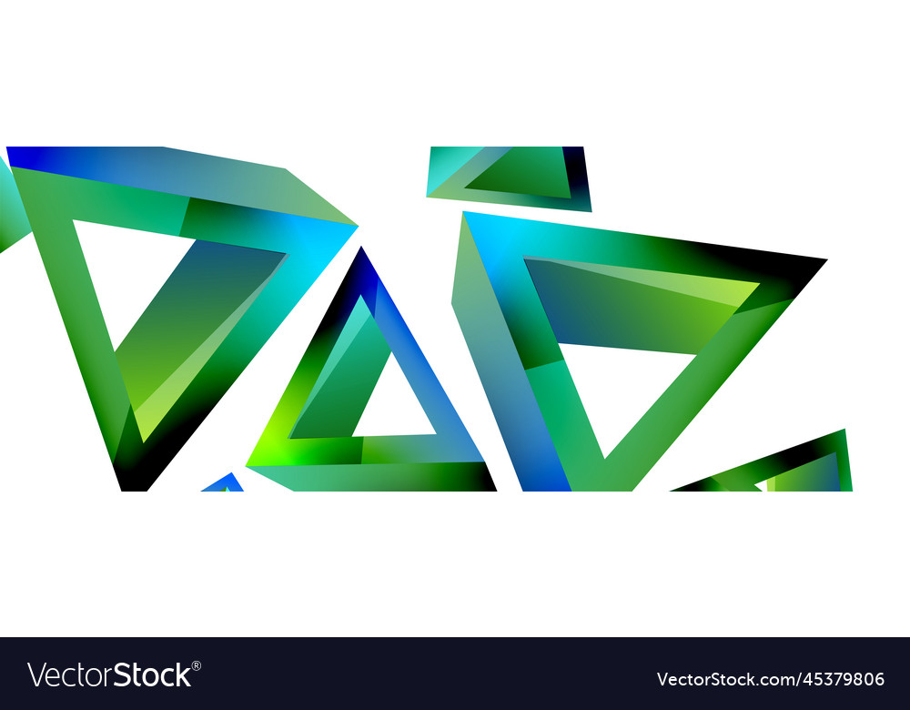 3d triangle abstract background basic shape Vector Image