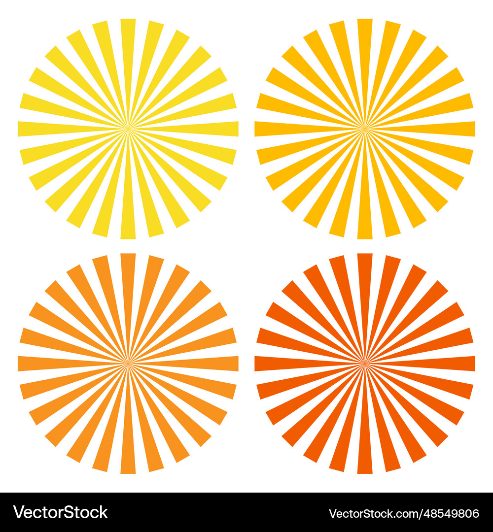Bursting rays sunrise radial sun burst Royalty Free Vector