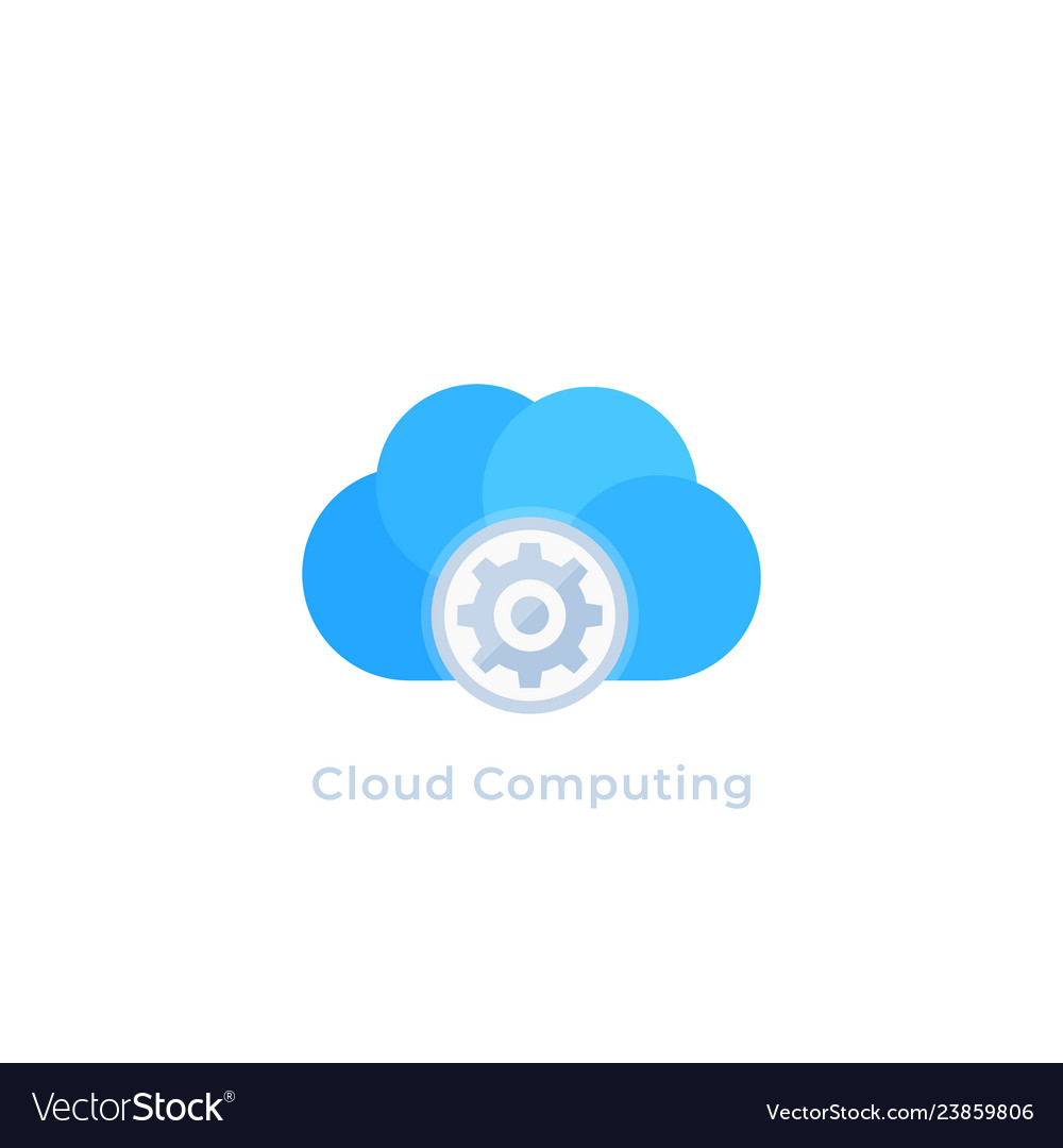 Cloud computing icon logo Royalty Free Vector Image
