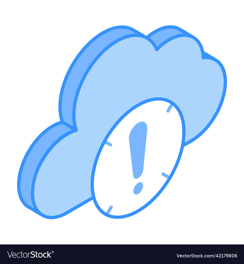 Cloud error Royalty Free Vector Image - VectorStock