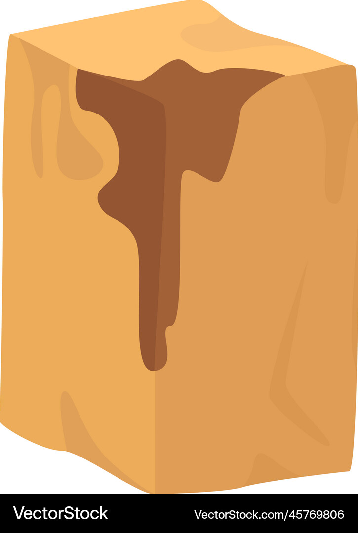 Damaged and broken cardboard box flat icon paper Vector Image