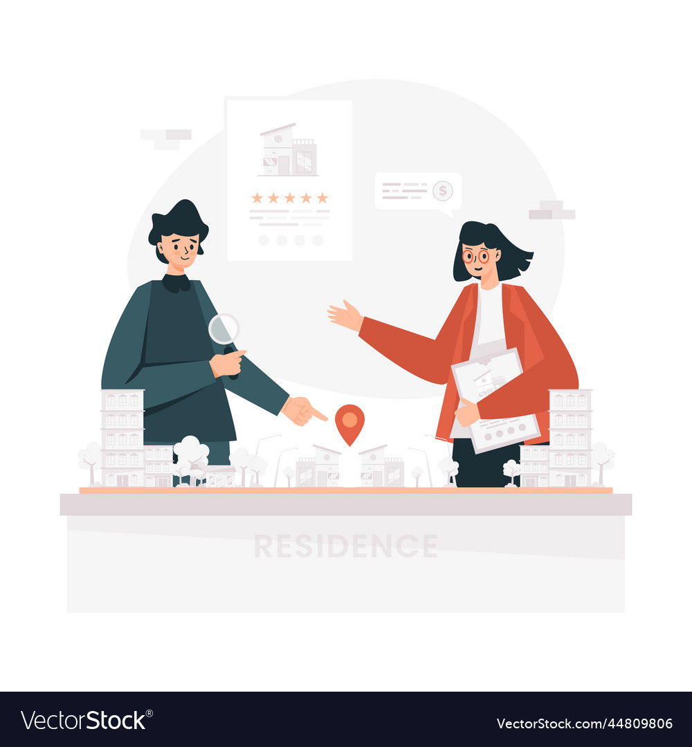 Flat design property real estate marketing Vector Image Flat design property real estate marketing Vector Image