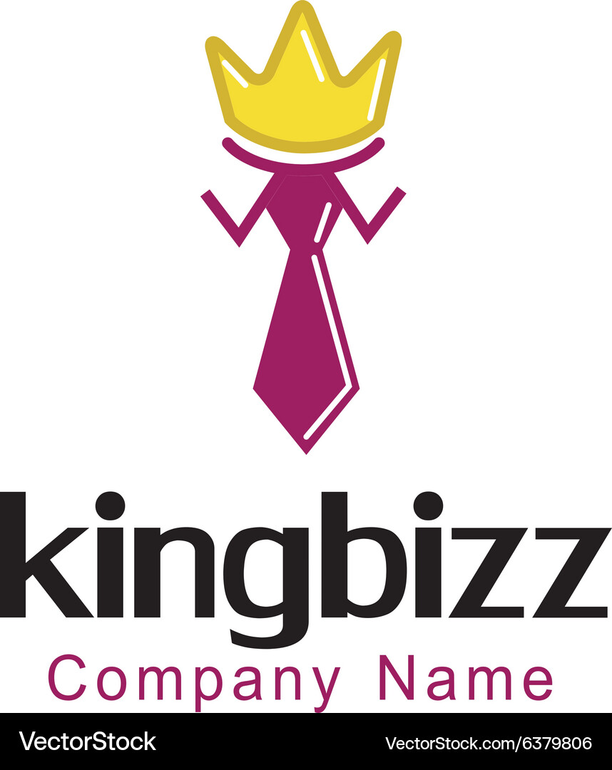 King bizz design Royalty Free Vector Image - VectorStock