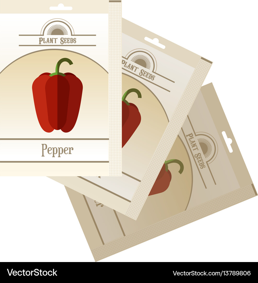 Pack of pepper seeds icon Royalty Free Vector Image