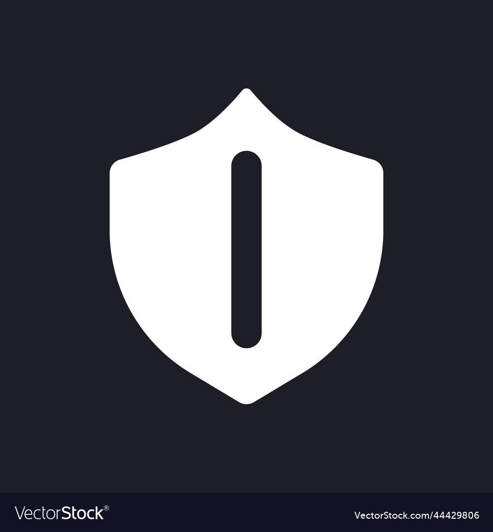 Safeguard Dark Mode Glyph Ui Icon Royalty Free Vector Image