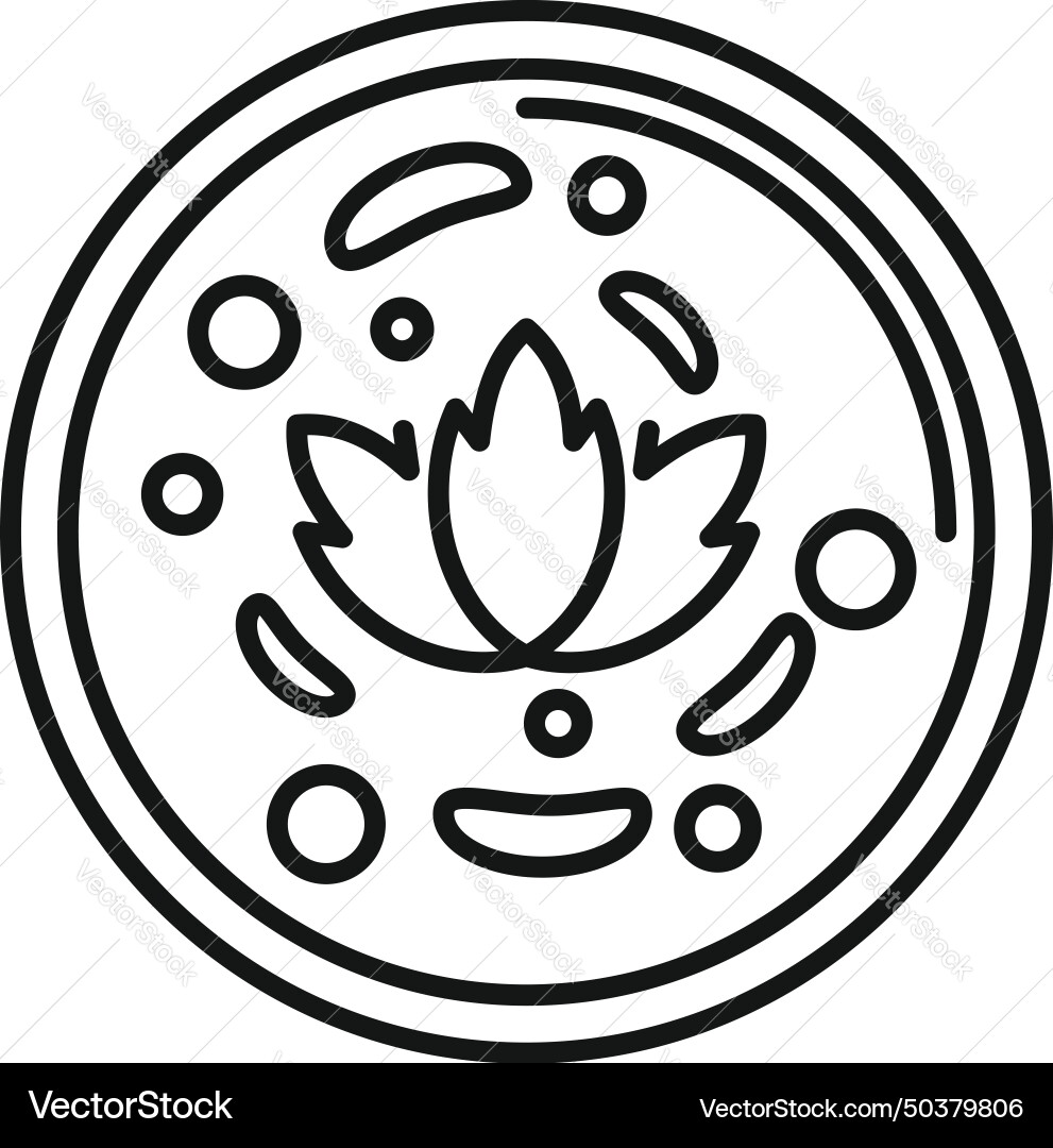 Serving cream soup icon outline supper Royalty Free Vector