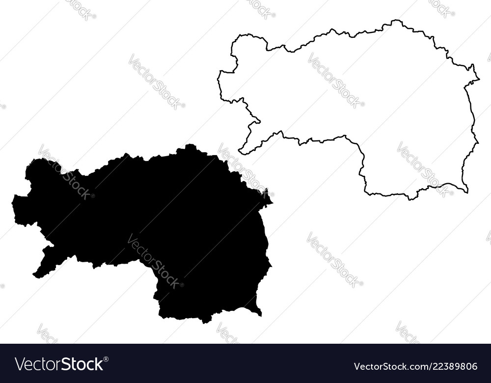 Styria map Royalty Free Vector Image - VectorStock