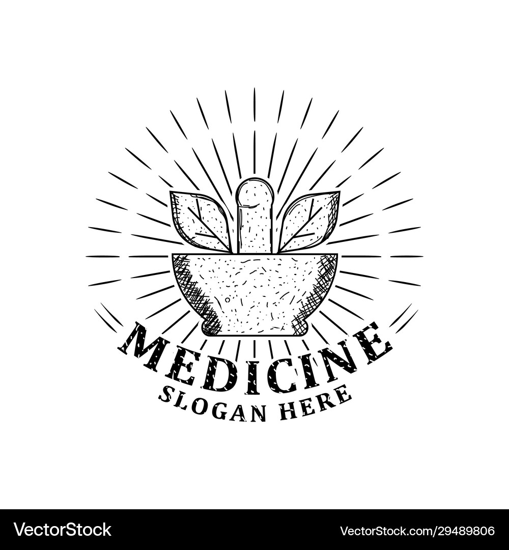 Vintage medicine logo template eps 10 Royalty Free Vector