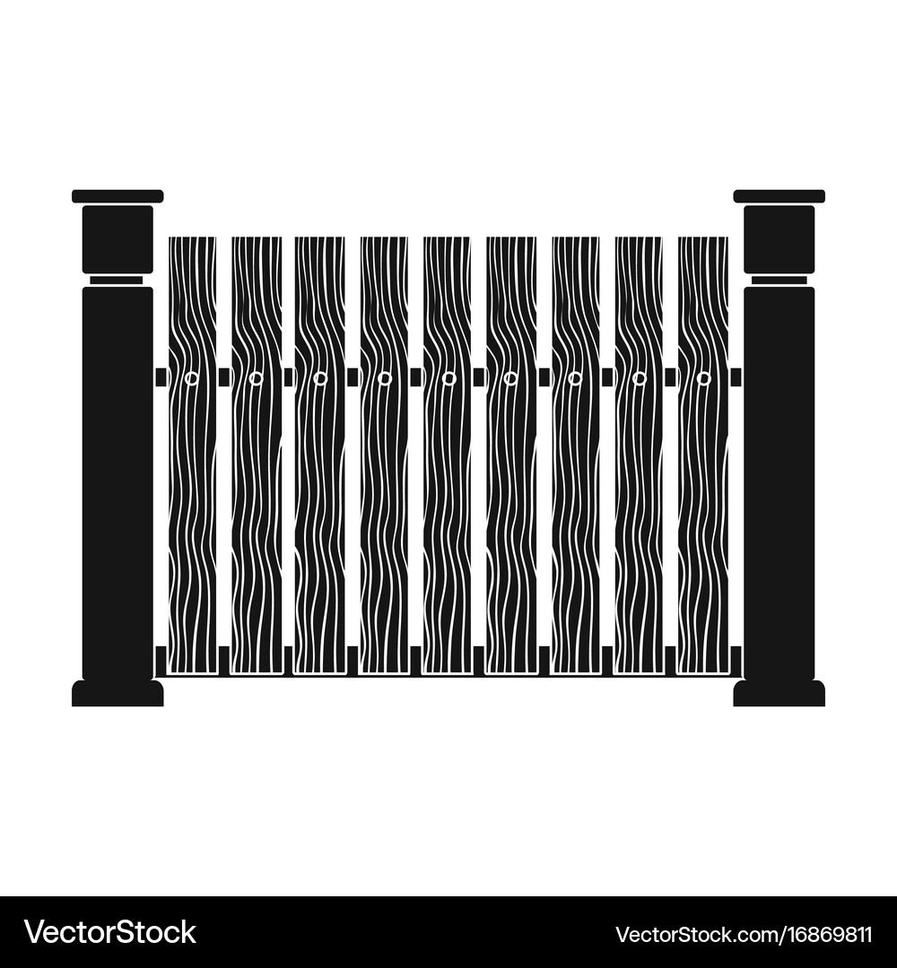 A wooden fence different single icon Royalty Free Vector