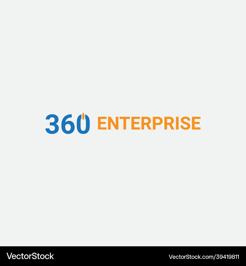 Abstract financial 360 enterprise logo design Vector Image