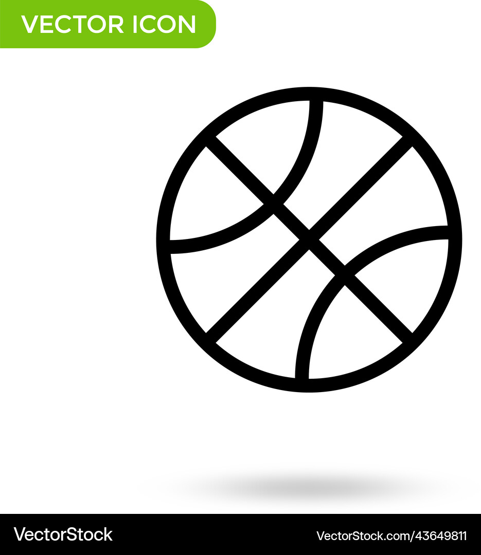 Basketball ball icon minimal and creative icon Vector Image