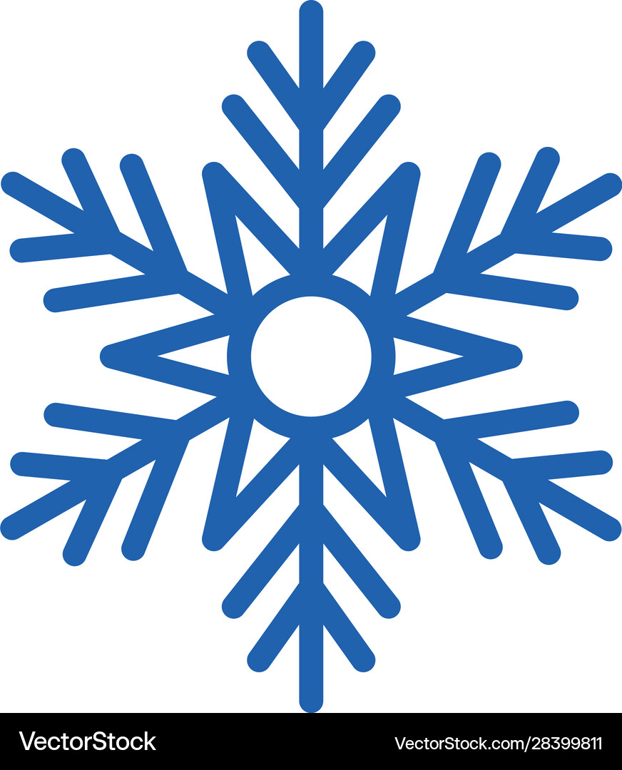Blue snowflake winter season design Royalty Free Vector