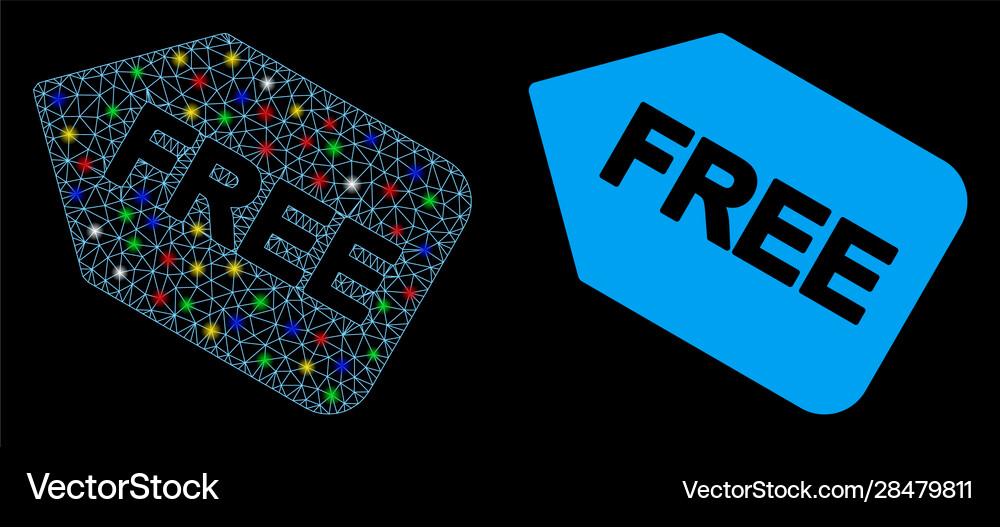 Flare mesh 2d free sticker icon with spots Vector Image
