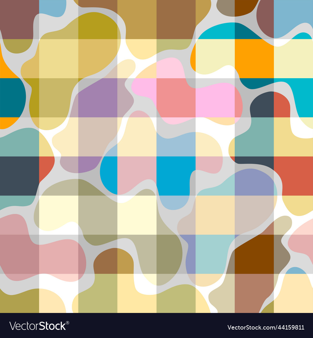 Geometric abstract pattern intersection patchwork Vector Image