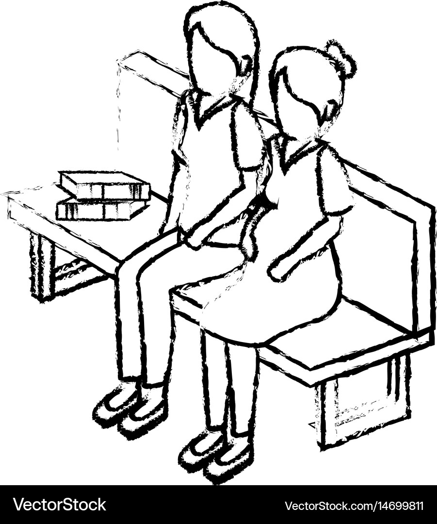 Group of people sitting Royalty Free Vector Image