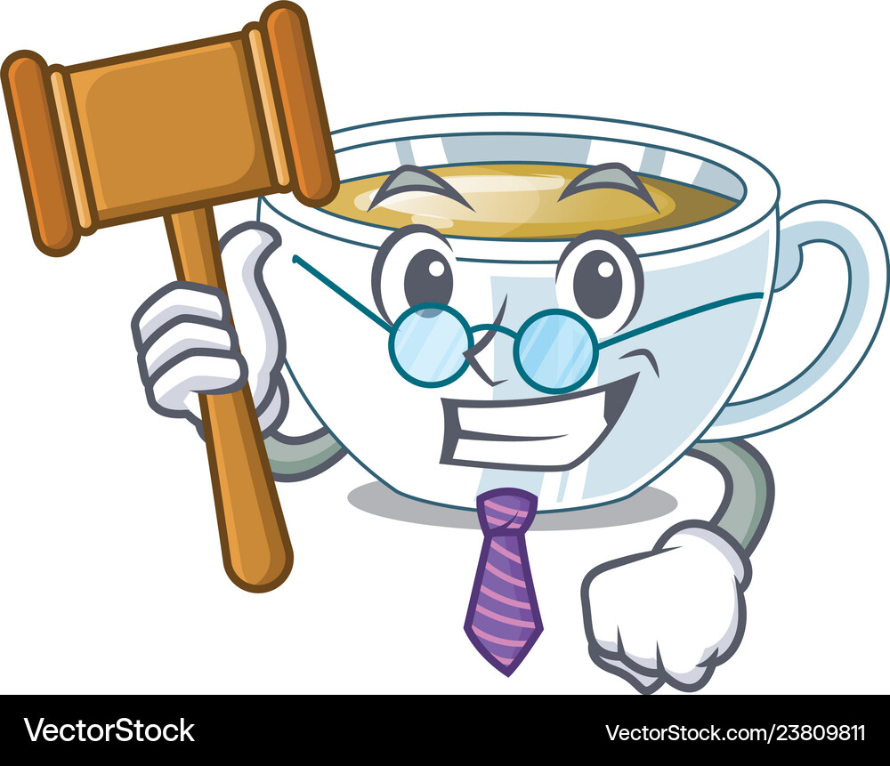 Judge ginger tea in a cartoon bottle Royalty Free Vector