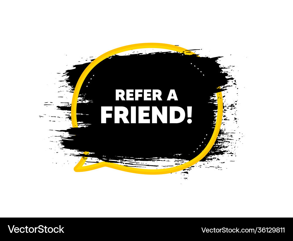 Refer a friend symbol referral program sign Vector Image