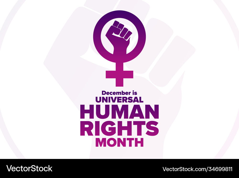 Universal human rights month holiday concept Vector Image