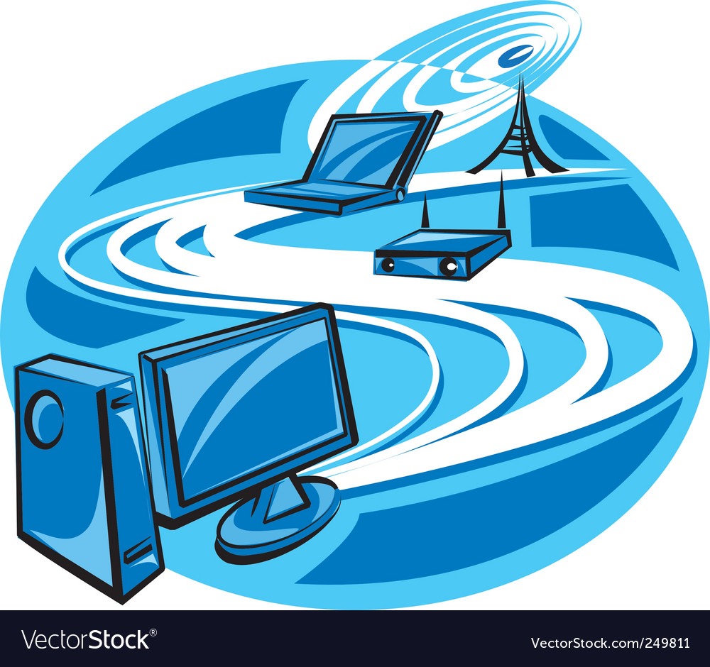 Wireless connection Royalty Free Vector Image - VectorStock