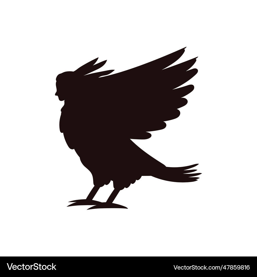 Black silhouette siren greek mythical creature Vector Image