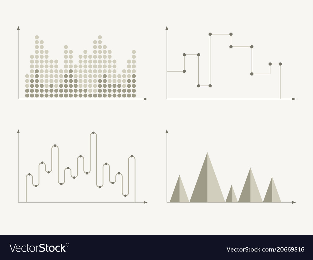 Business charts and graphs infographic elements Vector Image