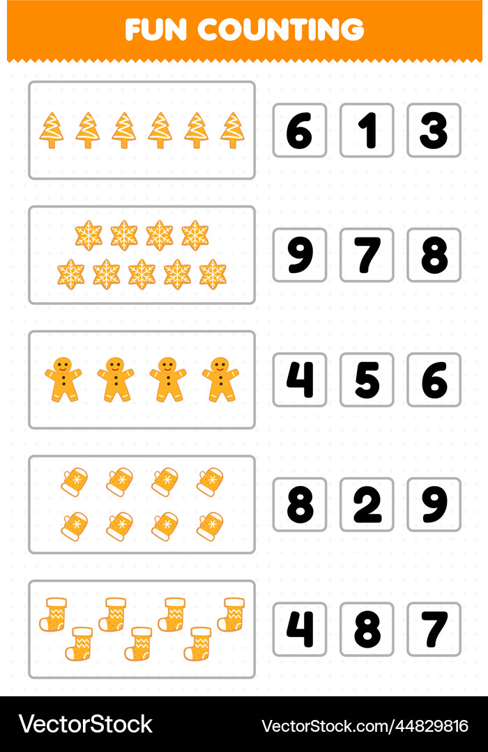 Education game for children fun counting Vector Image