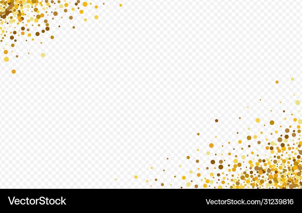Gold dust happy transparent background festive Vector Image