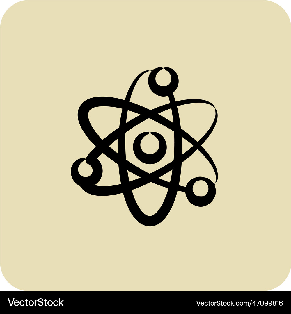 Icon atomic energy suitable for ecology symbol Vector Image