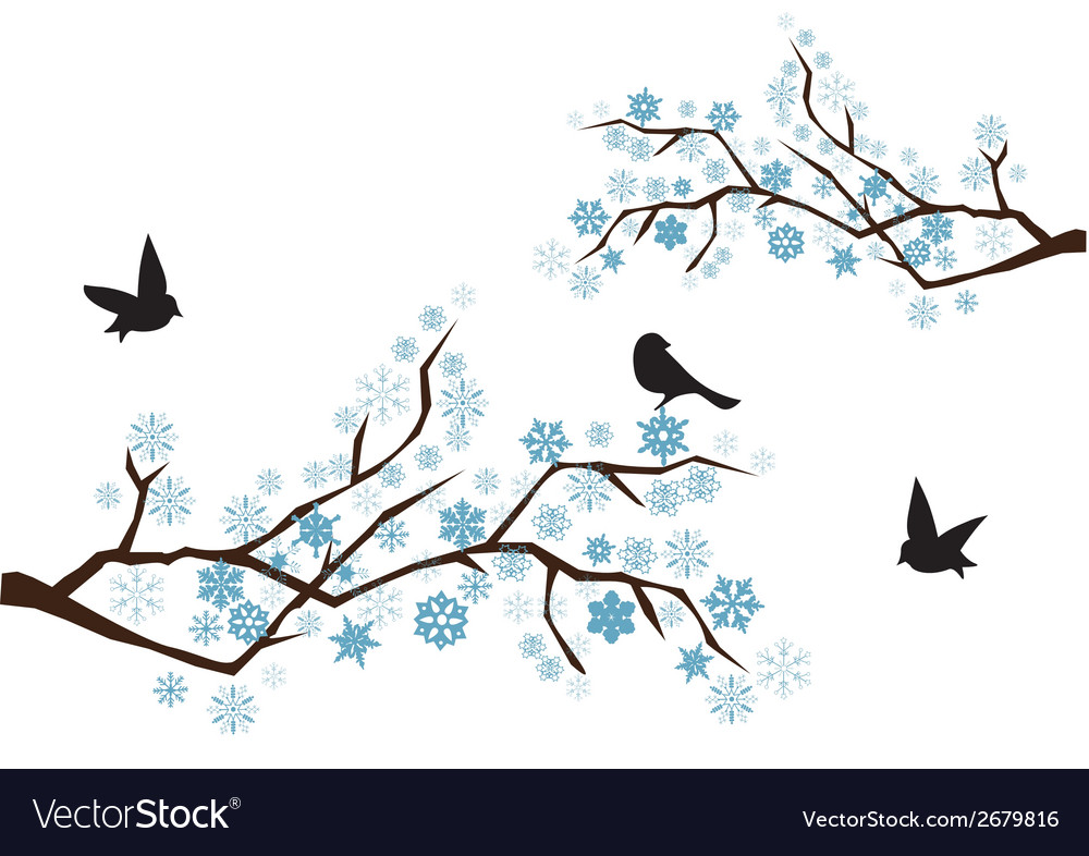 Snow tree Royalty Free Vector Image - VectorStock