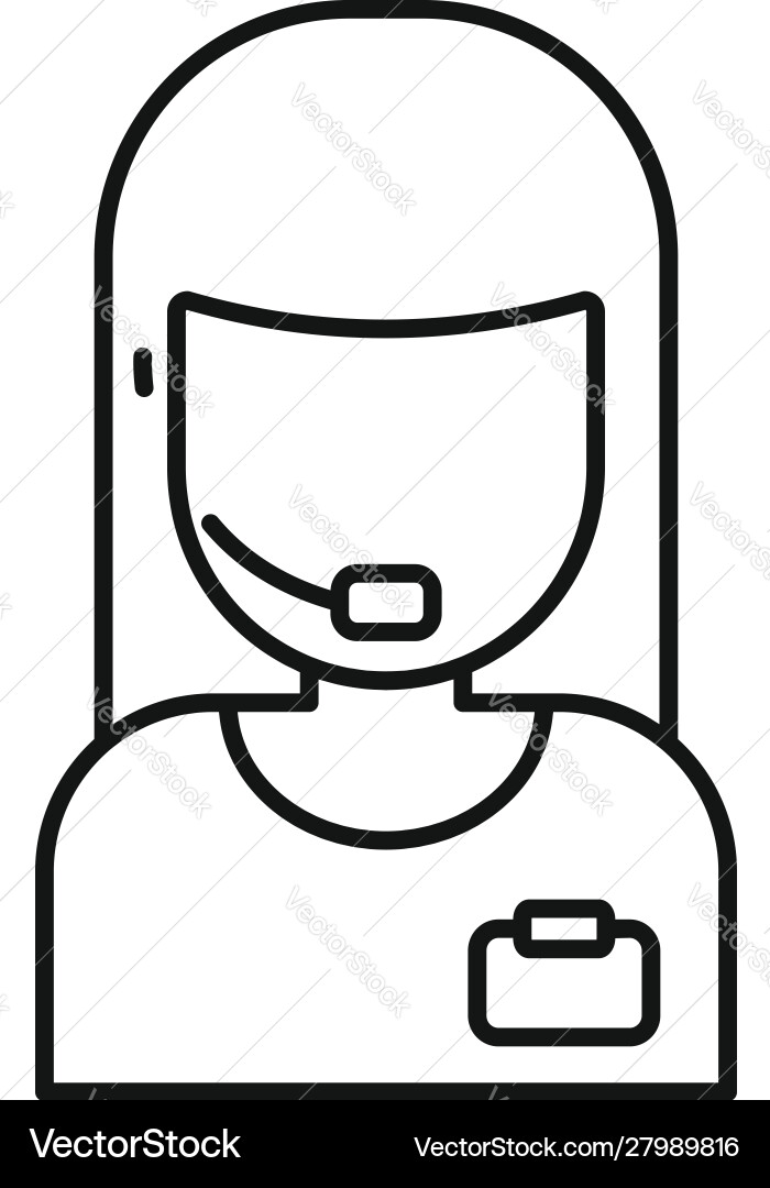 Warehouse call center icon outline style Vector Image