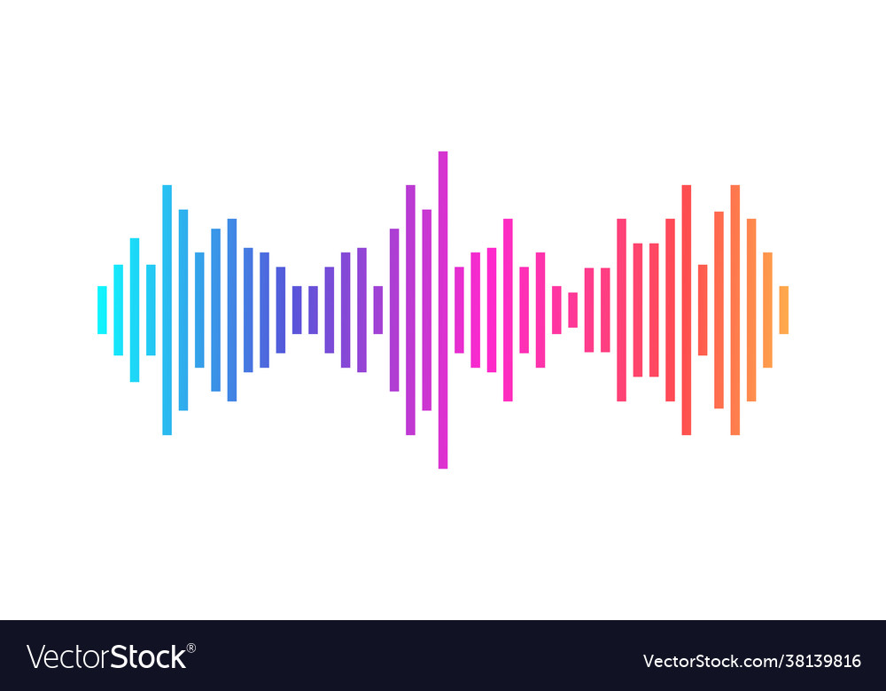 Waves equalizer isolated on background eq Vector Image