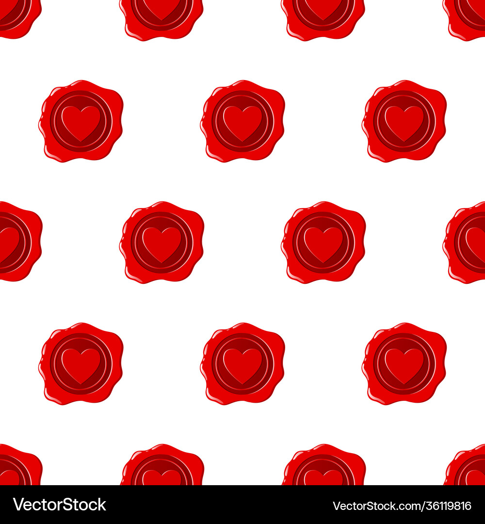 Wax seal seamless pattern a beautiful depiction Vector Image