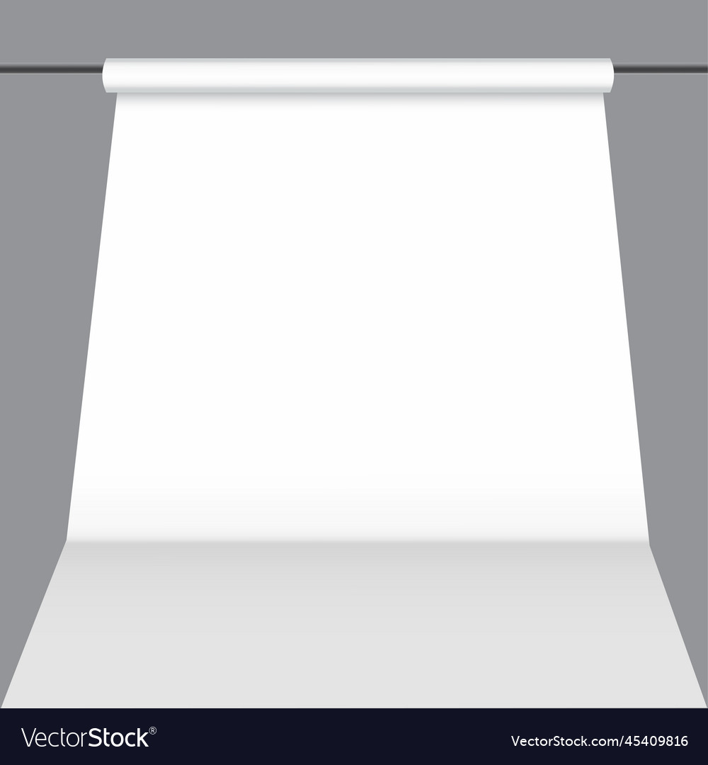 White studio roll background Royalty Free Vector Image