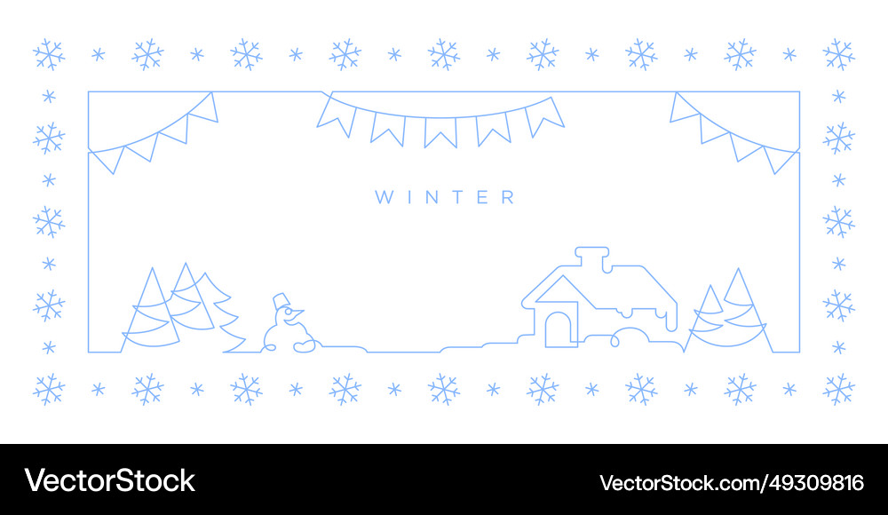 Winter season celebration in one Royalty Free Vector Image