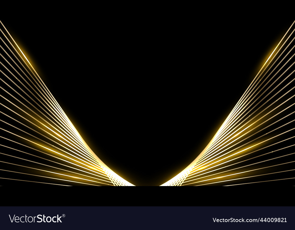 Abstract template golden wing lines pattern Vector Image