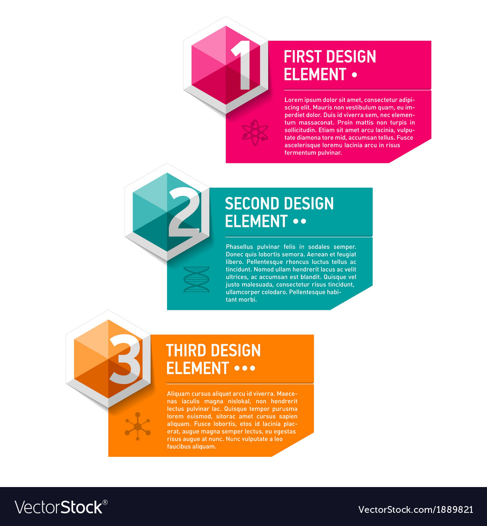 Design elements template Royalty Free Vector Image