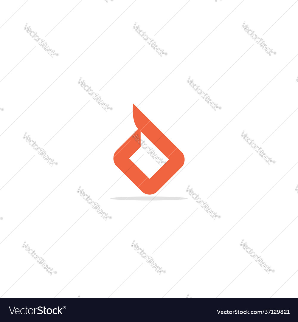 Square d initial logo Royalty Free Vector Image