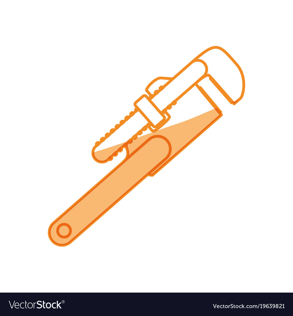 Wrench tool isolated Royalty Free Vector Image