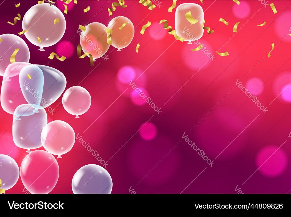 Balloons design elegant for celebration party Vector Image